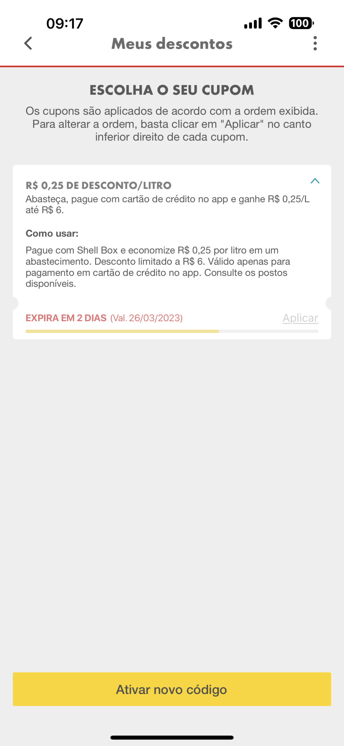 Shell Box oferece cupom com R$ 0,25 de desconto por litro - Cartões e ...